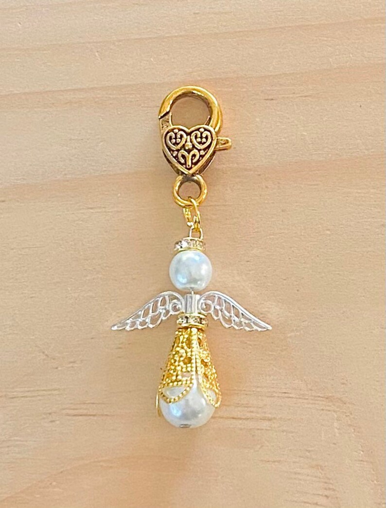 Guardian Angel Purse Charm Angel Zipper Pull Angel Purse | Etsy