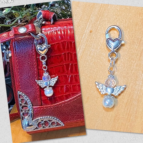 Guardian Angel Purse Charm Angel Purse Charm Angel Zipper - Etsy