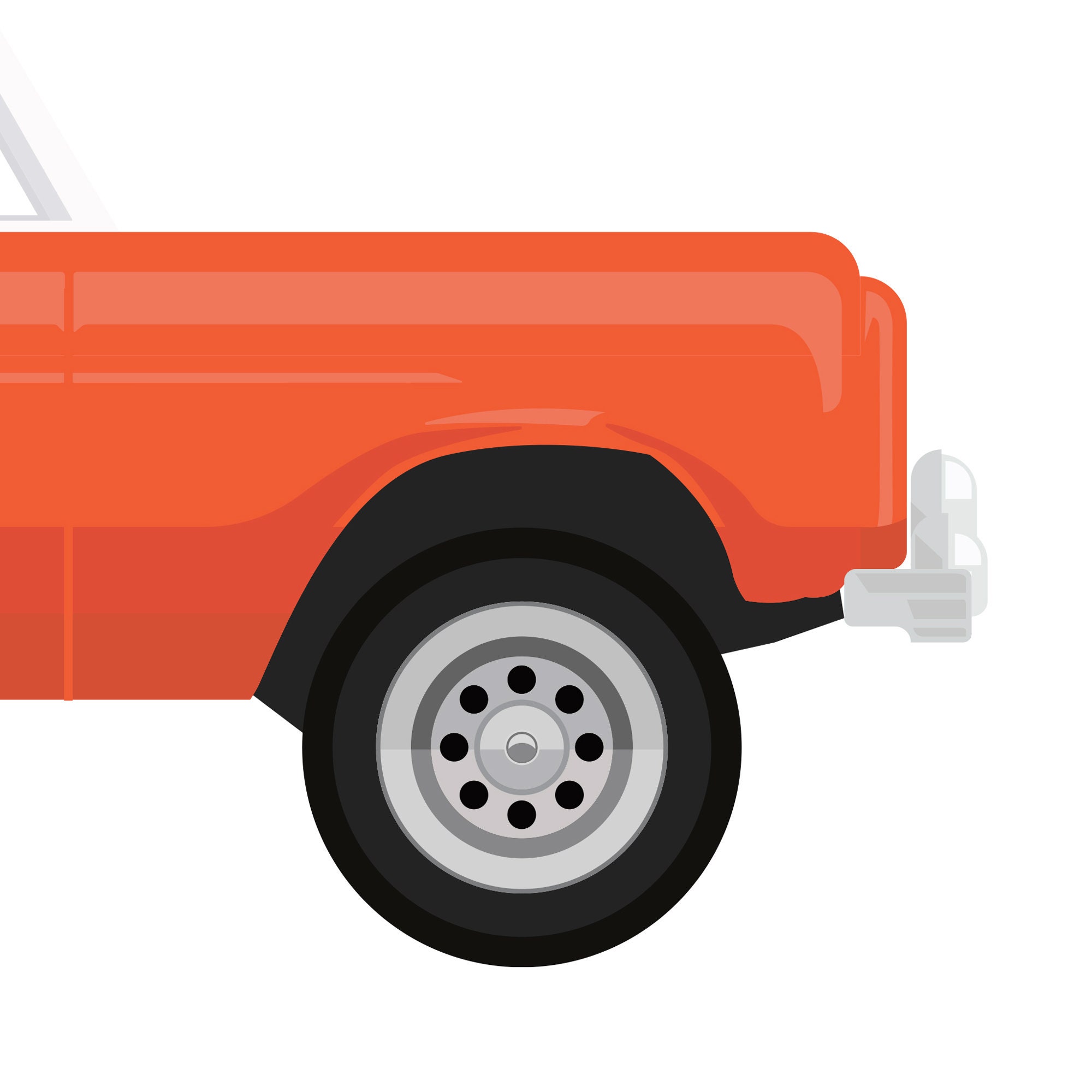 Bronco SUV Car Poster for Little Boys Room, Baby Boy Nursery, and ...