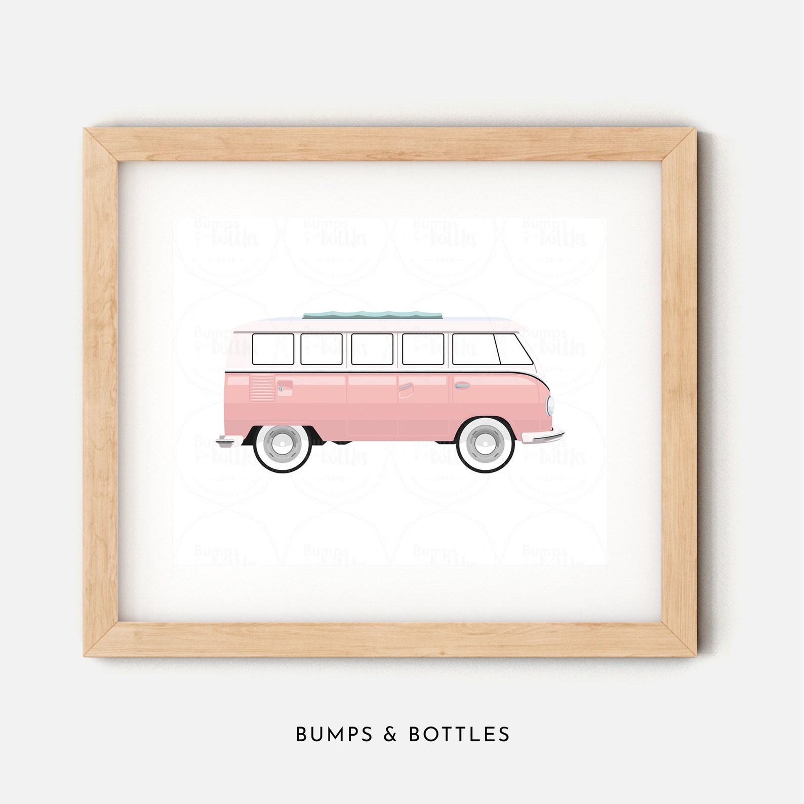 VW Bus Wall Art for Toddler Girl Room Baby Girl Nursery and - Etsy