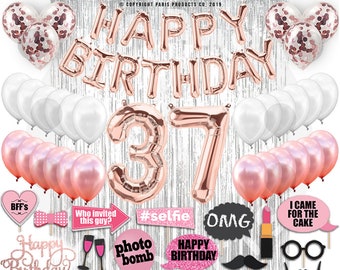 37th Birthday Balloons - Etsy