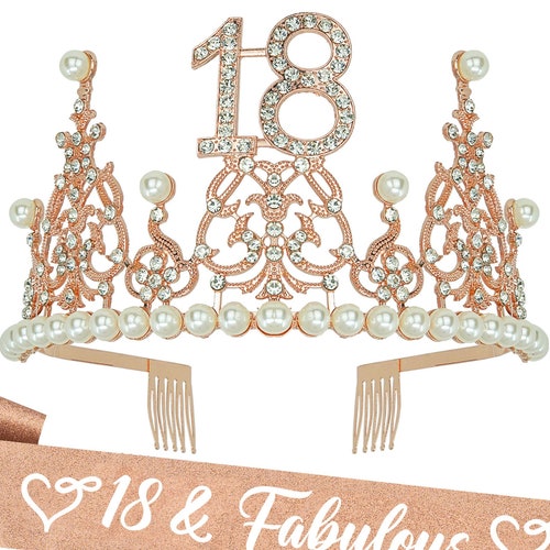 18 Sash and Sweet 18 Tiara for Happy 18th Birthday Decorations - Etsy