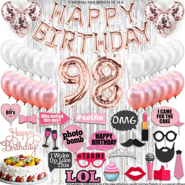 98th Birthday Decor - Etsy