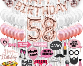 58th Birthday Cake Topper - Etsy