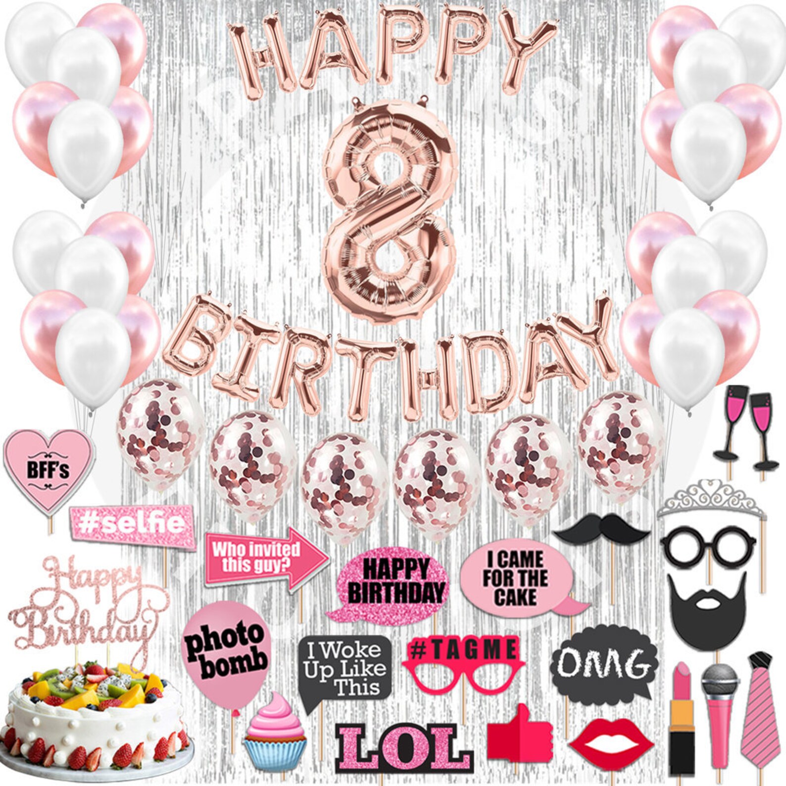 8th Birthday Decorations Birthday Party Supplies Eighth | Etsy