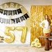 57th Birthday Decoration Black and Gold for Boy & Girl 57th - Etsy