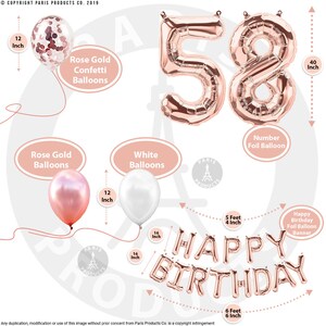 58th Birthday Decorations, 58th Birthday Party Supplies, Fifty Eighth ...
