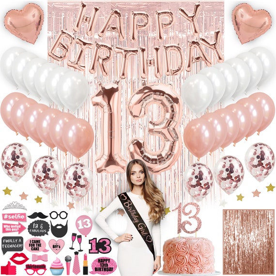 13th Birthday Decorations 13 Birthday Party Supplies 13 Rose - Etsy