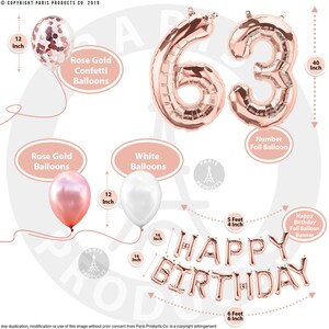 63rd Birthday Decorations, Birthday Party Supplies, 63rd Birthday ...