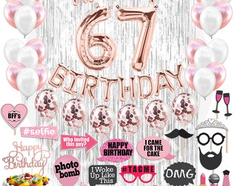 67th Birthday Banner - Etsy