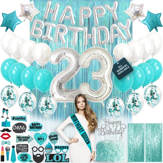 23rd Birthday Decorations With Photo Props Party Supplies - Etsy