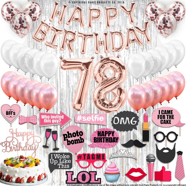 78th Birthday Party - Etsy