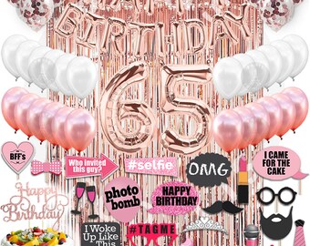 Rose Gold 65th Birthday Party - Etsy