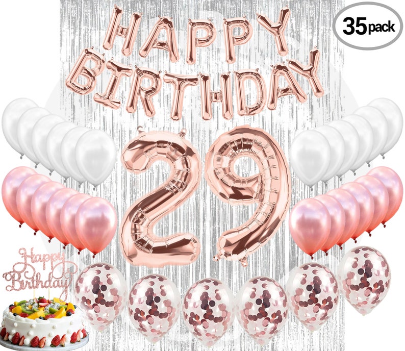 29th BIRTHDAY DECORATIONS Party Supplies And Rose Gold Party Etsy 29th-birthday-decorations-party-supplies-and-rose-gold-party-etsy