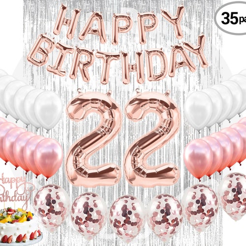 22nd Birthday Decorations With Photo Props Party Supplies 22 Etsy