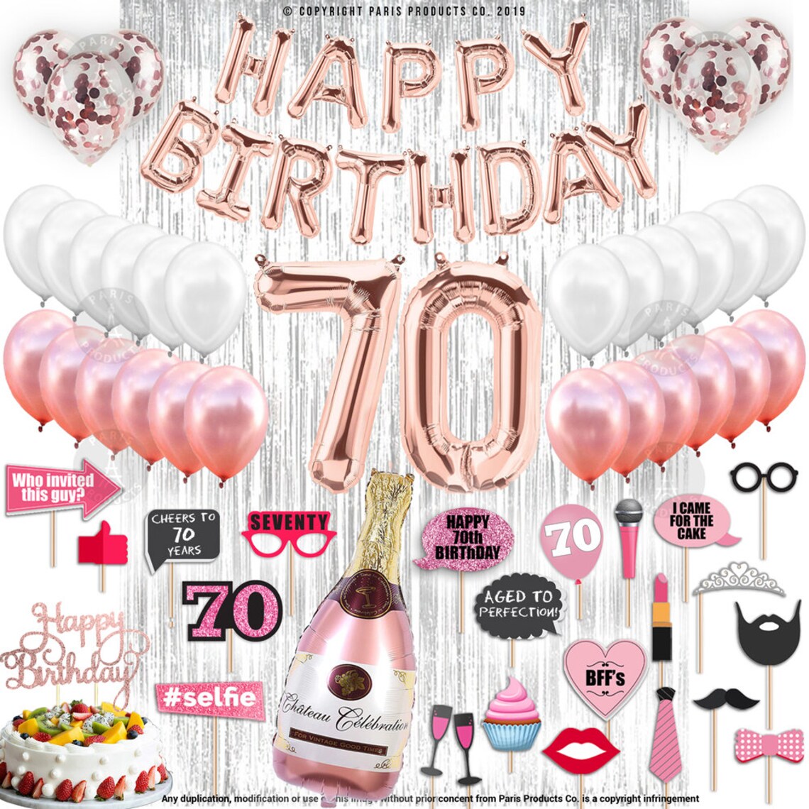70th Birthday Decorations Birthday Party Supplies 70th - Etsy