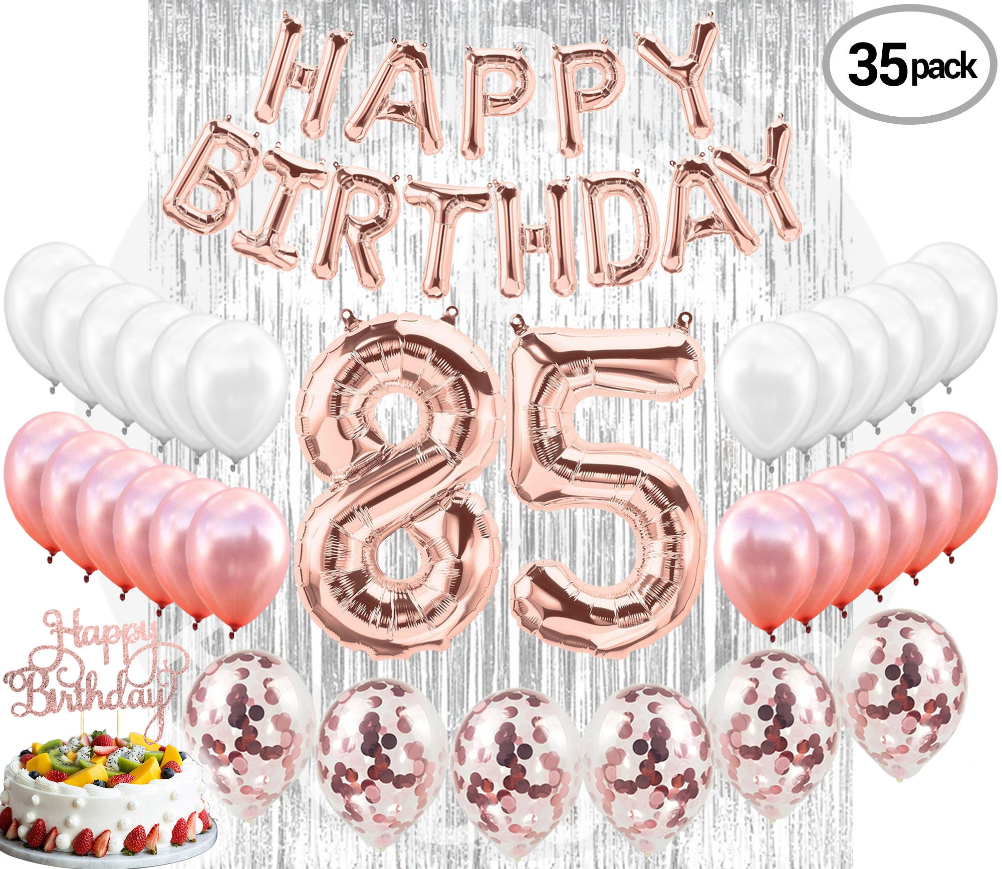 85th Birthday Decorations Party Supplies Rose Gold Party - Etsy