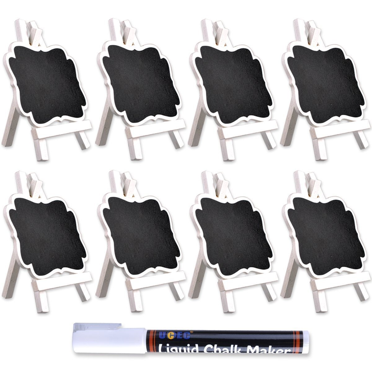 Mini Chalkboards With White Wooden Easel,suit for Marker & Chalk ...