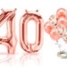 PARIS PRODUCTS - 40th Birthday Rose Gold Balloons & Number 40 Mylar ...