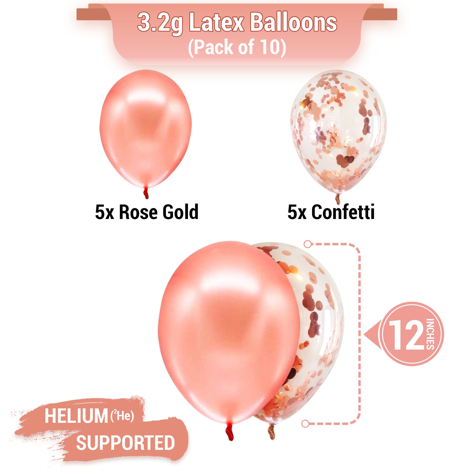 PARIS PRODUCTS - 72nd Birthday Rose Gold Balloons & Number 72 Mylar ...