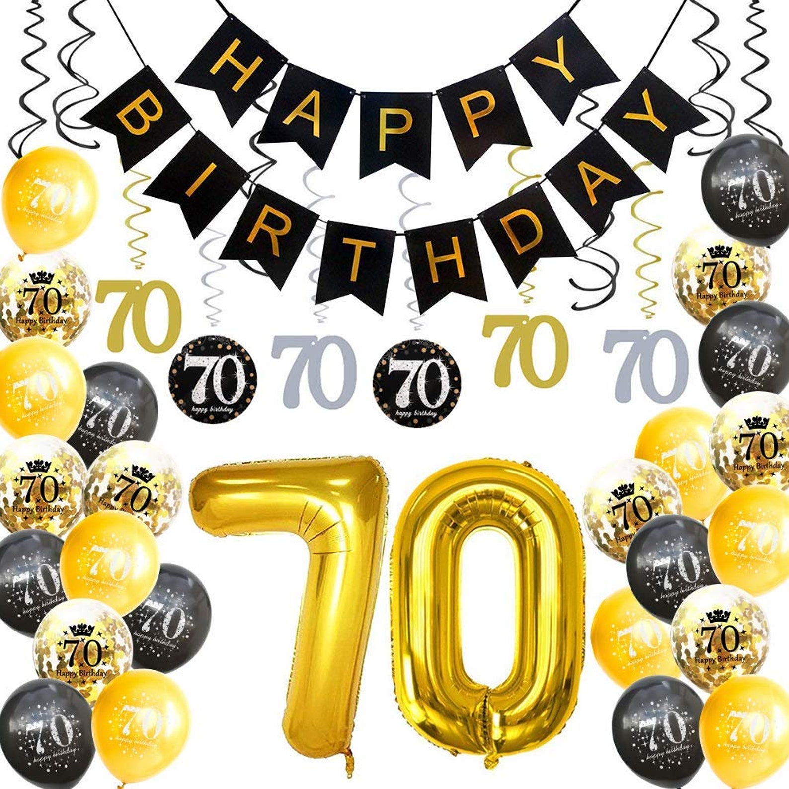 70th Birthday Decorations Party Supplies-70th Birthday | Etsy