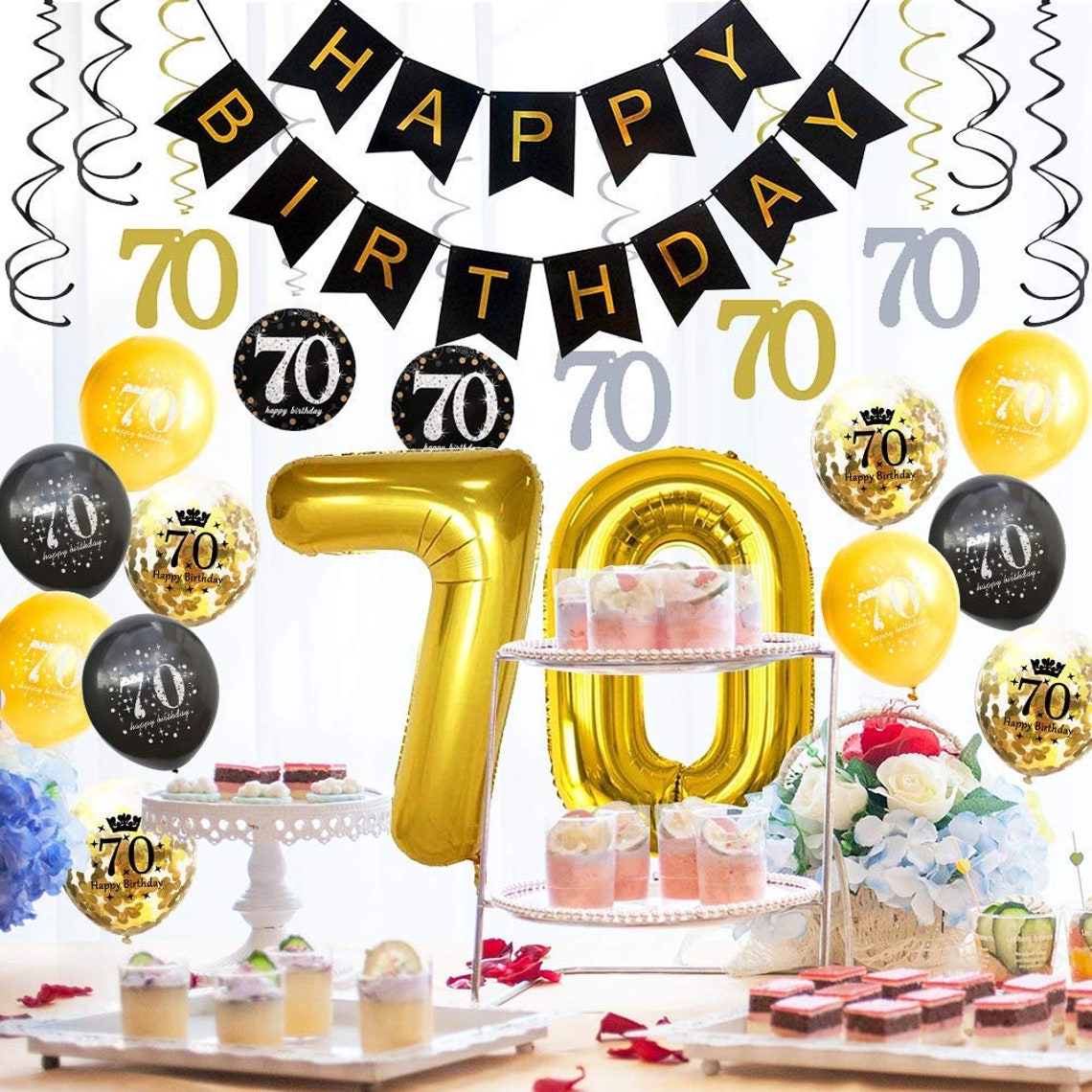 70th Birthday Decorations Party Supplies-70th Birthday | Etsy