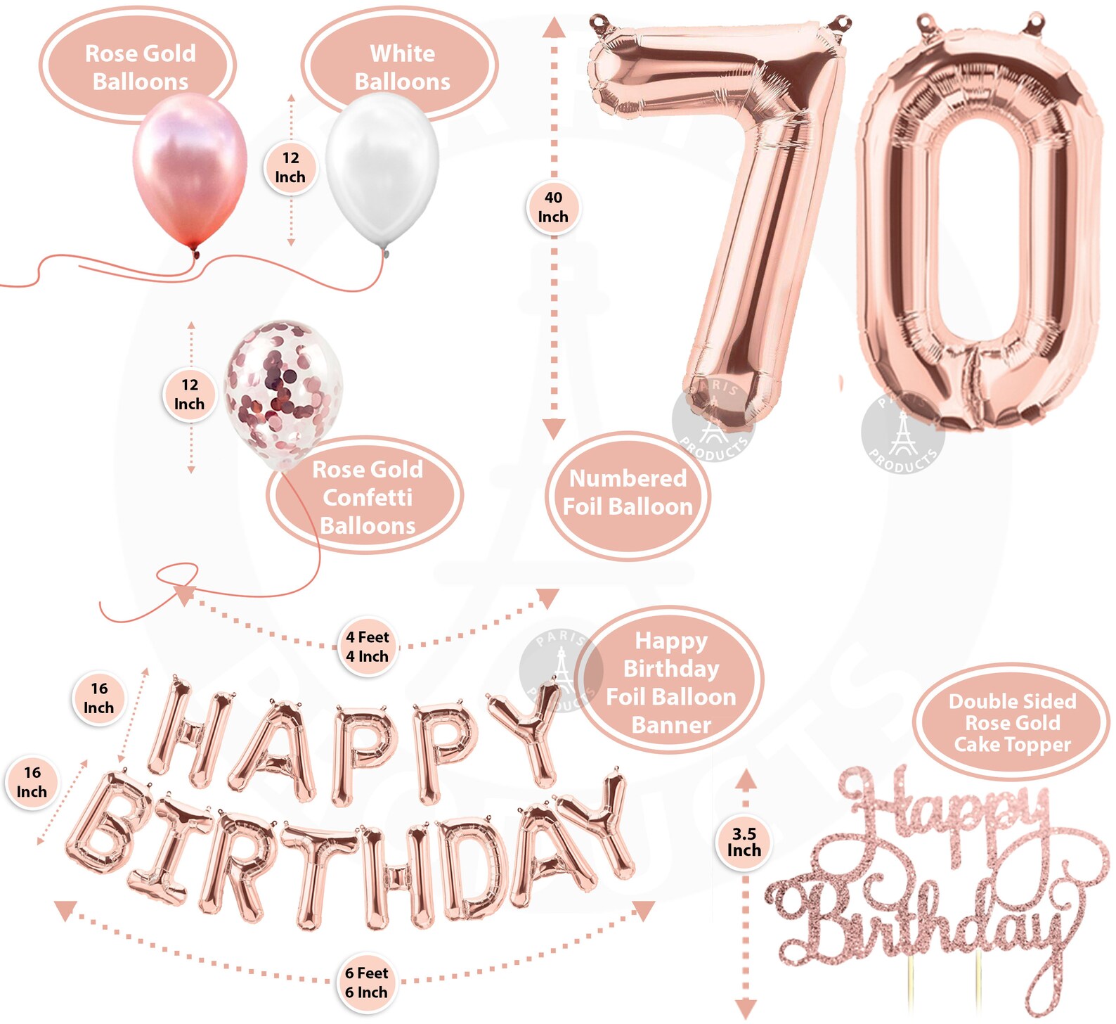 70th Birthday Decorations Birthday Party Supplies 70th - Etsy