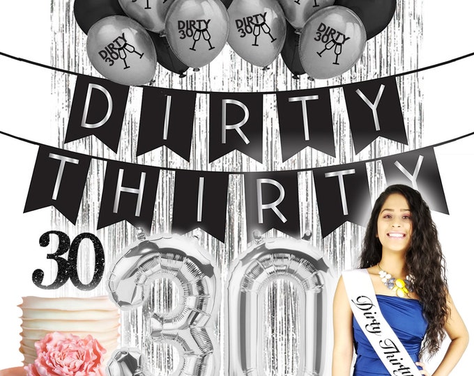 30th Birthday Photo Booth Party Props 40 Pieces Funny 30th Birthday ...