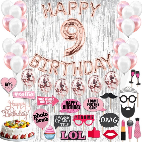 9th Birthday Decorations Birthday Party Supplies Ninth | Etsy