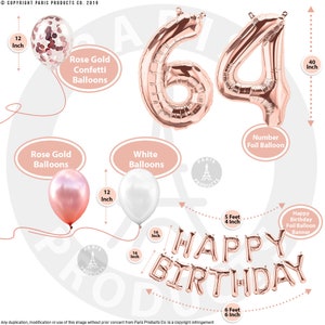 64th Birthday Decorations, Birthday Party Supplies, 64th Birthday ...