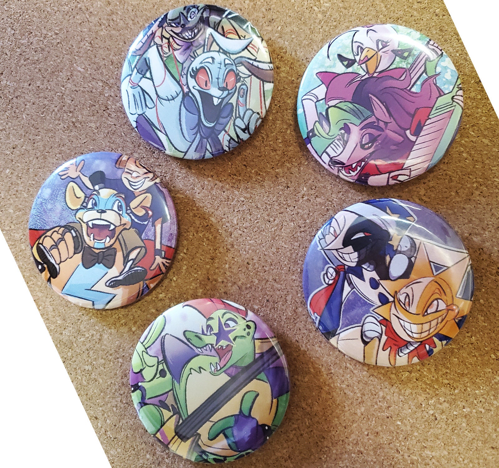 FNAF Security Breach: 2.25 Inch Buttons - Etsy