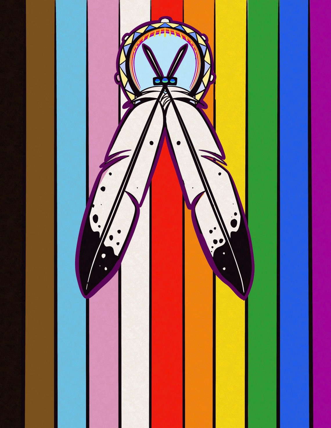 Two Spirit Flag Print 8.5x11in 2SLGBTQ Pride Art - Etsy