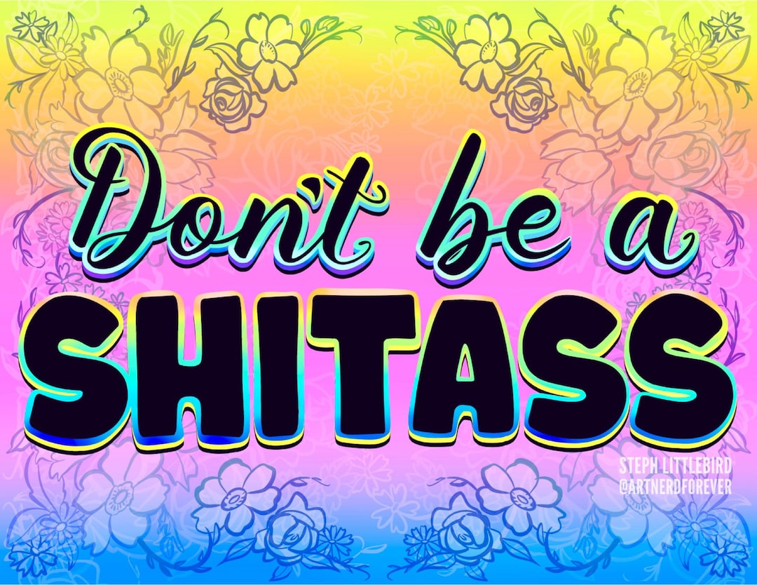 Shitass 8.5x11 in Print - Etsy