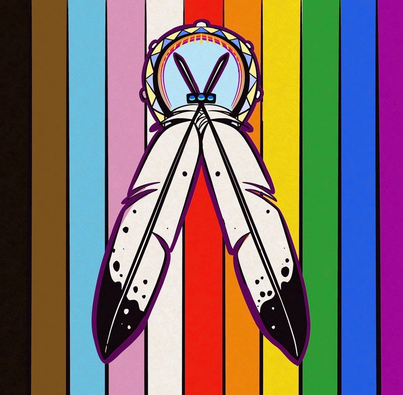 Two Spirit Flag Print 8.5x11in 2SLGBTQ Pride Art - Etsy