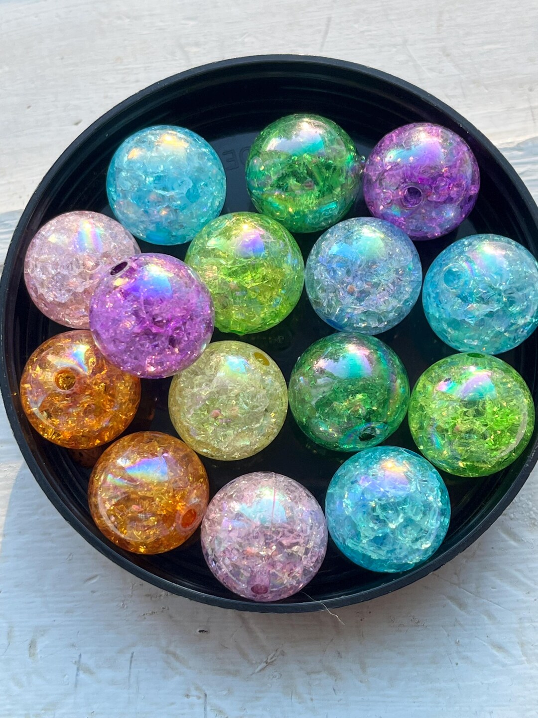 RAINBOW BRITE-ISH 20mm 15 Pack Bubblegum CH484 Chunky Wholesale Acrylic ...