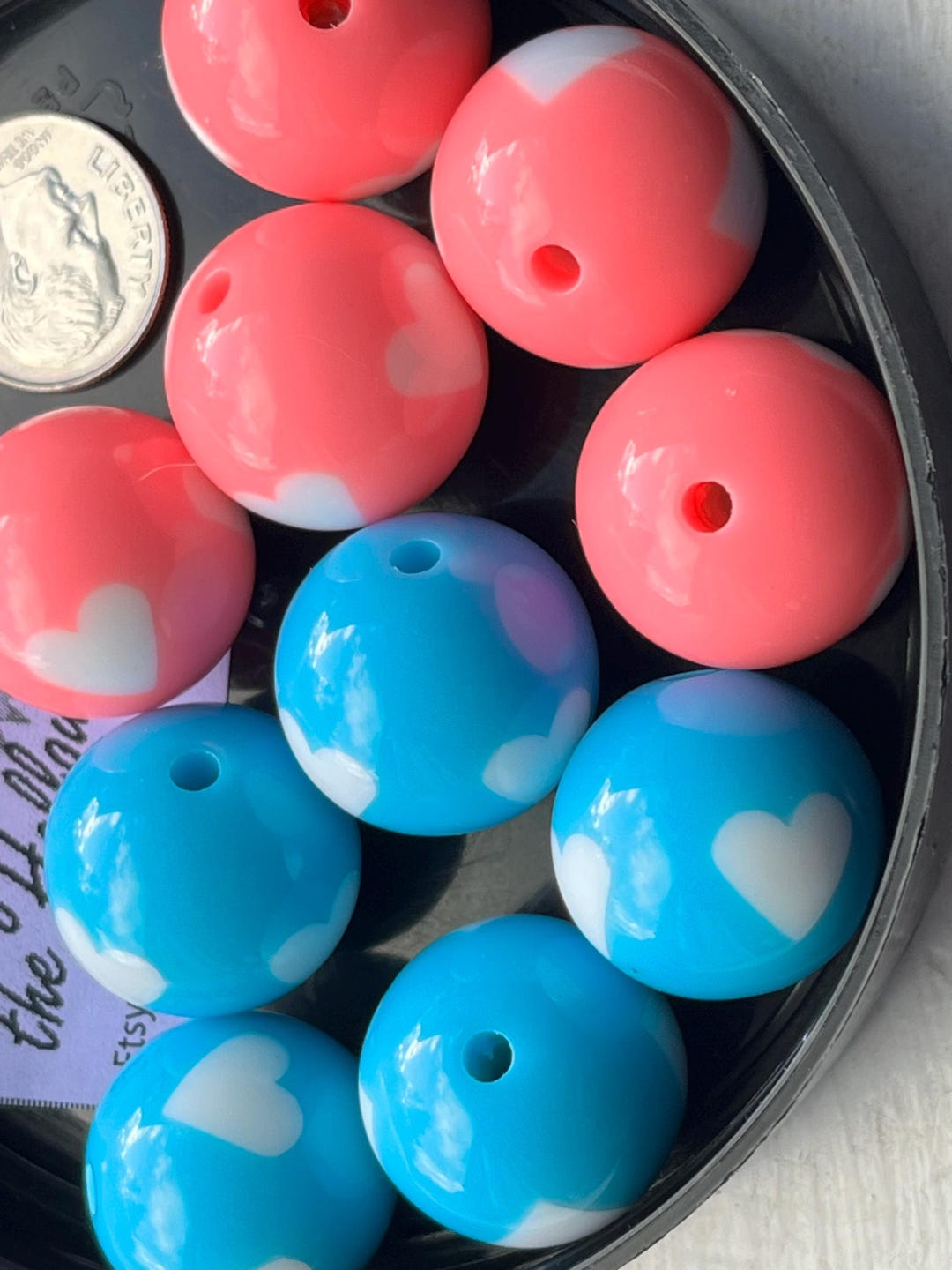 GENDER REVEAL FUN 20mm 10 Pack Bubblegum CH495 Chunky Wholesale Acrylic ...