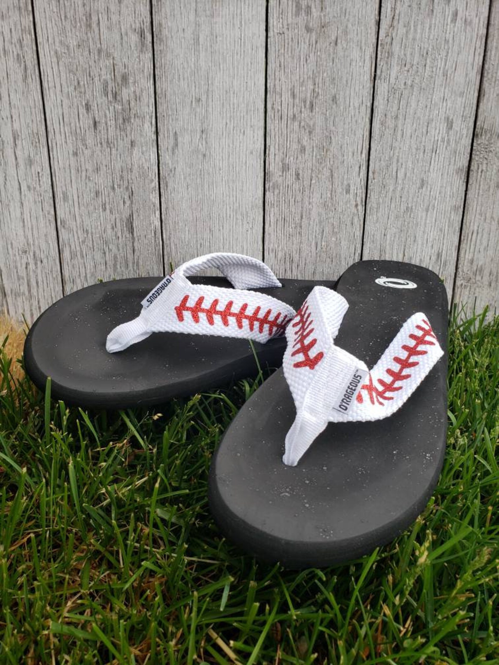 Baseball Flip Flops Baseball Sandals Summer Shoes - Etsy