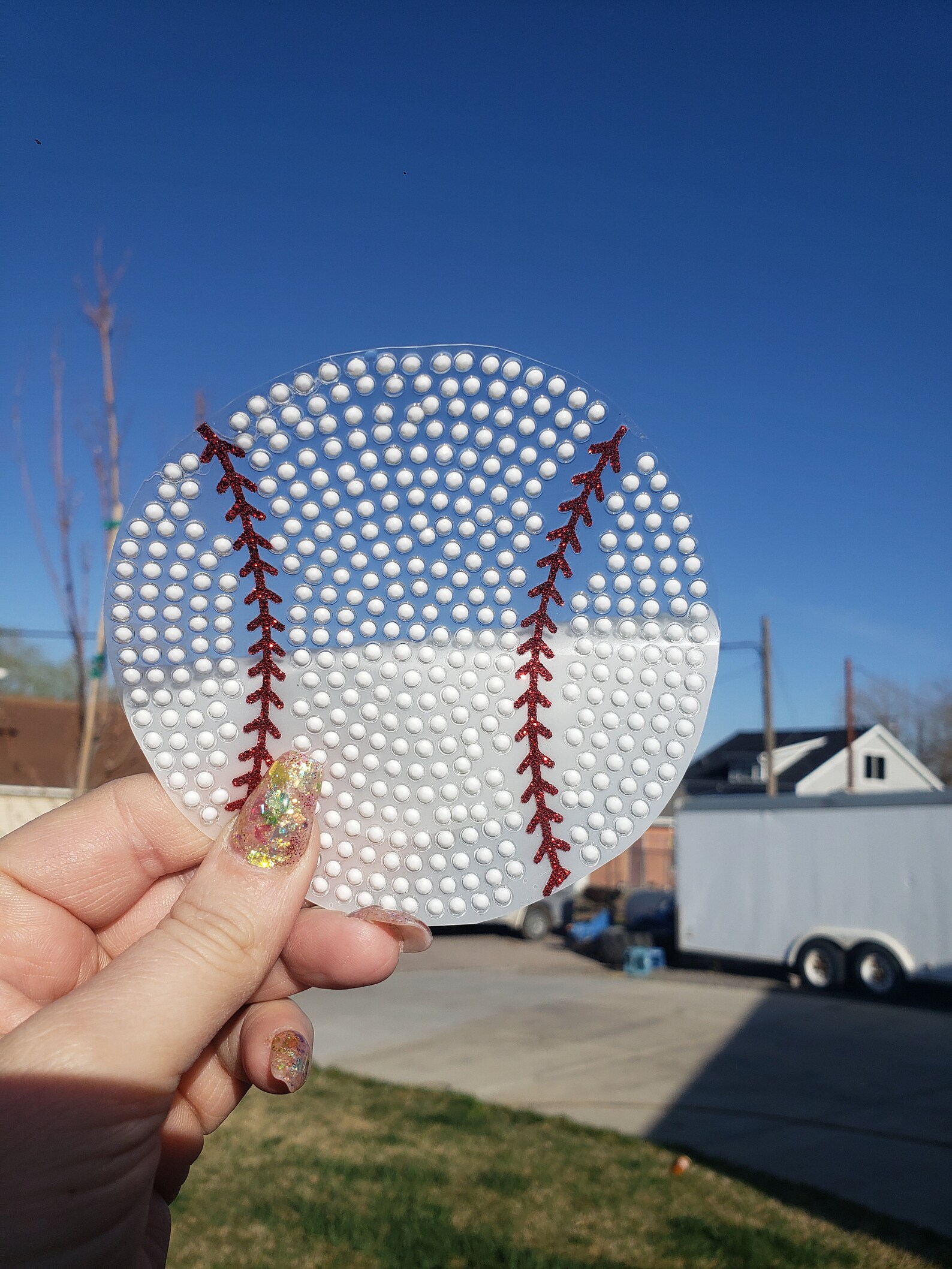 Baseball Sticker -sparkle Baseball - Car Decal - - Etsy