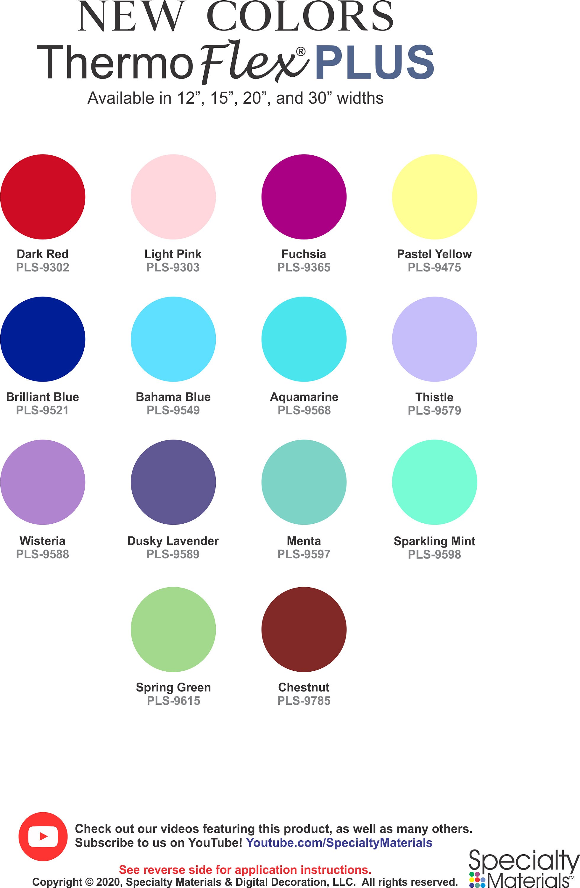 SALE ThermoFlex Plus Heat Transfer Vinyl 1 Yard in your choice of color ...