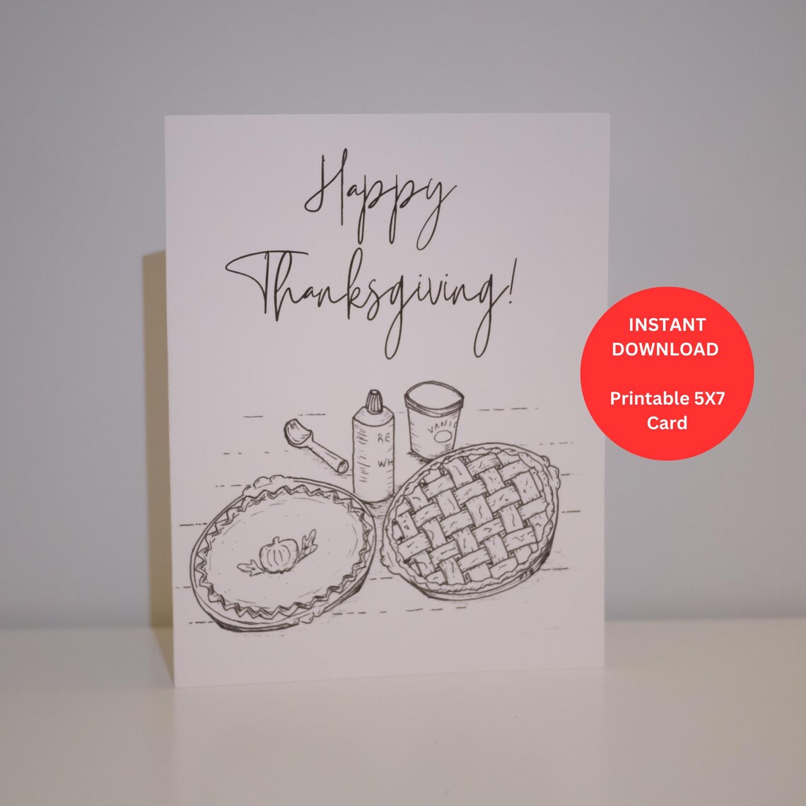 Happy Thanksgiving Printable Card - Etsy