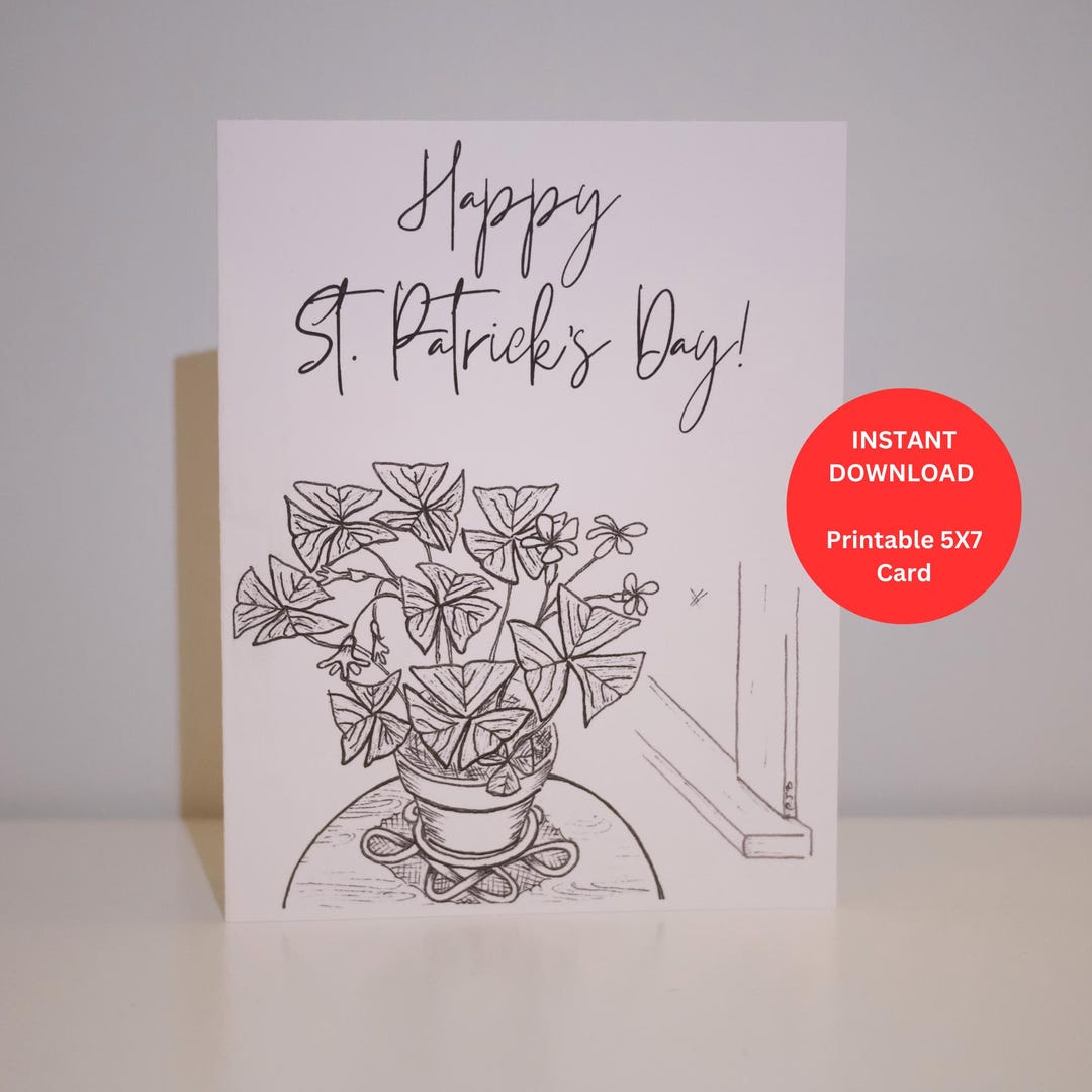 Happy St. Patrick's Day Printable Card - Etsy