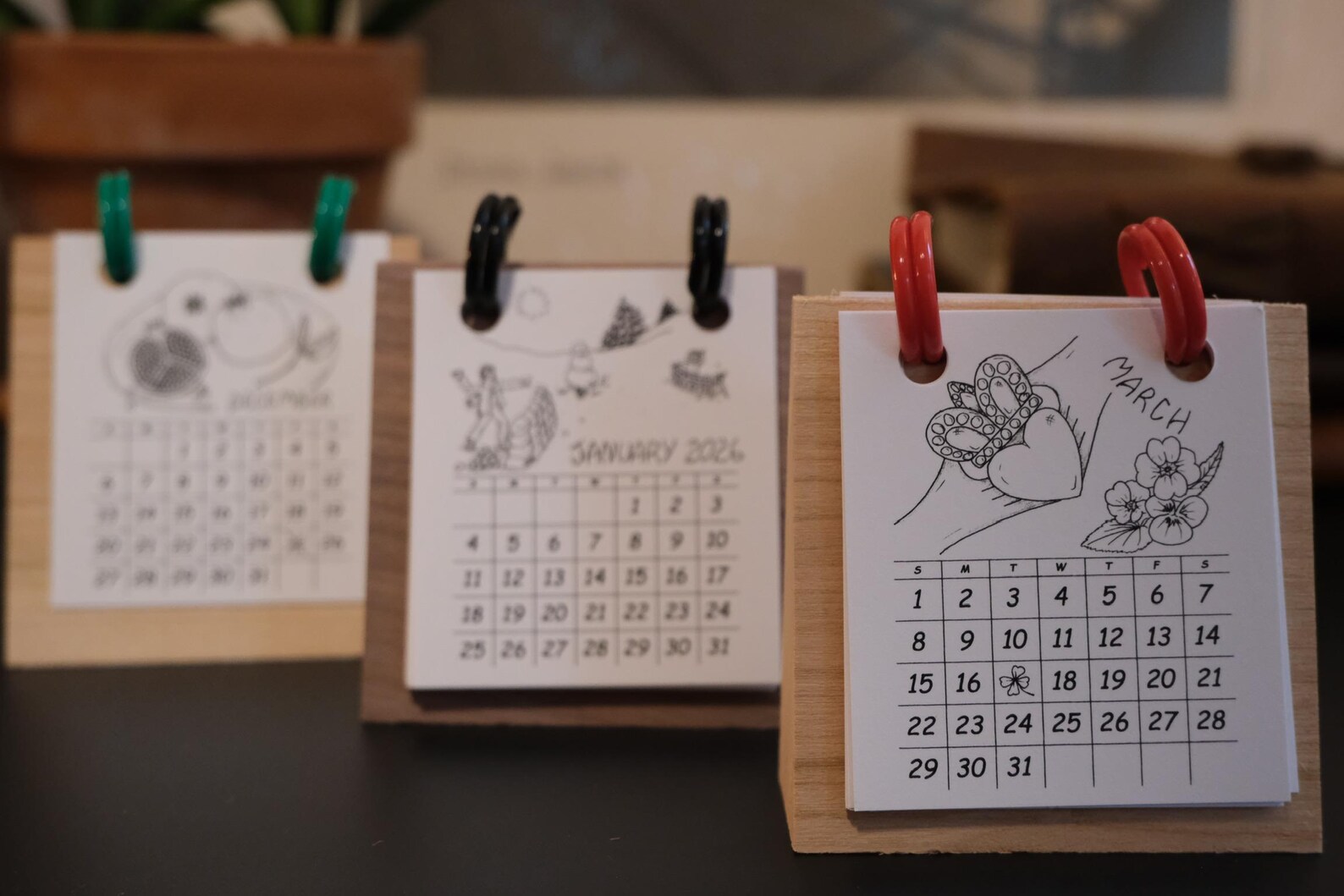 2026 Tiny Calendar - Etsy