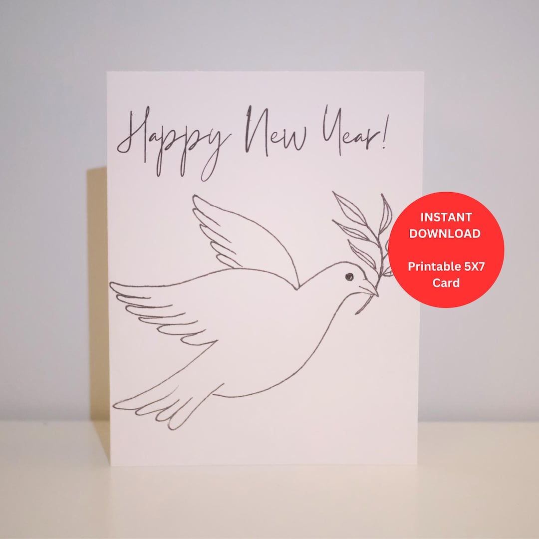 Happy New Year Printable Card - Etsy