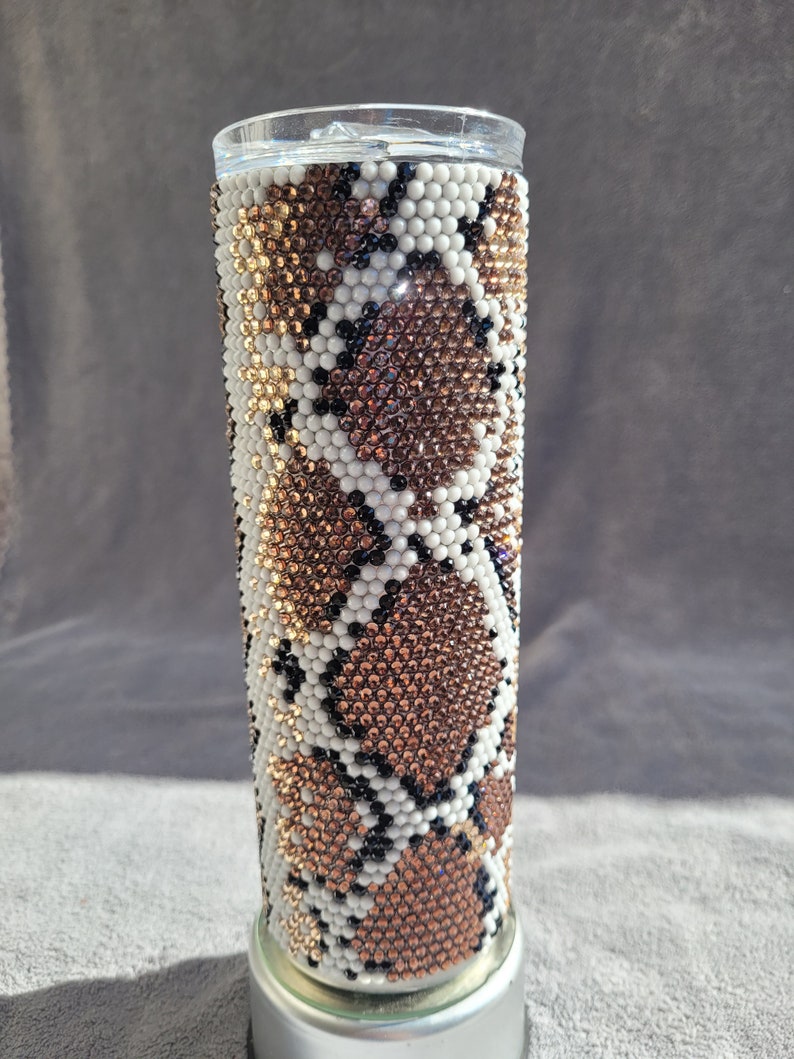 Rhinestone Tumbler, Snake Skin Rhinestone Tumbler, Bling Tumbler ...