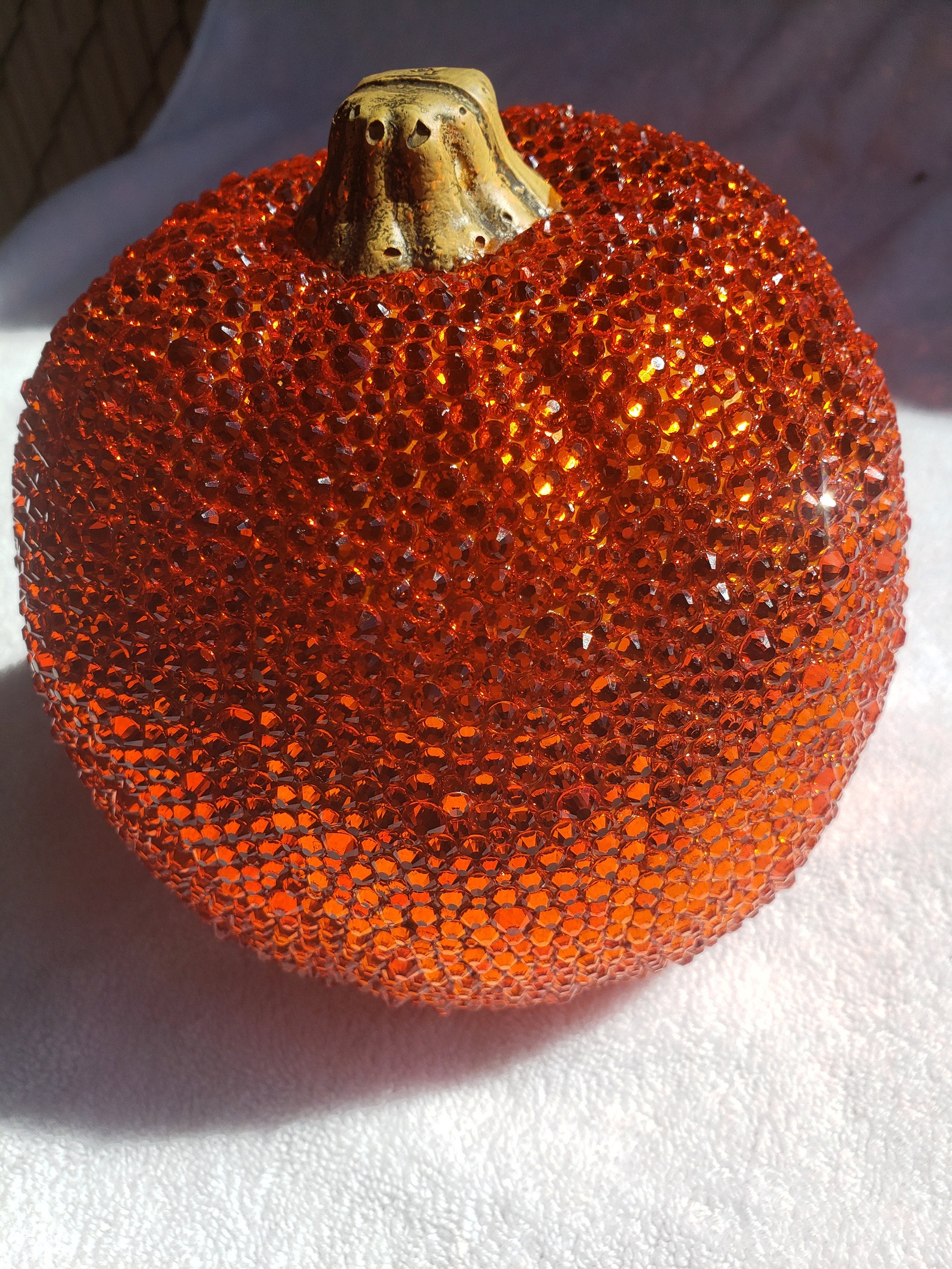 Halloween Rhinestone Pumpkin, Jack-o-lantern, Rhinestone Pumpkin, Bling ...