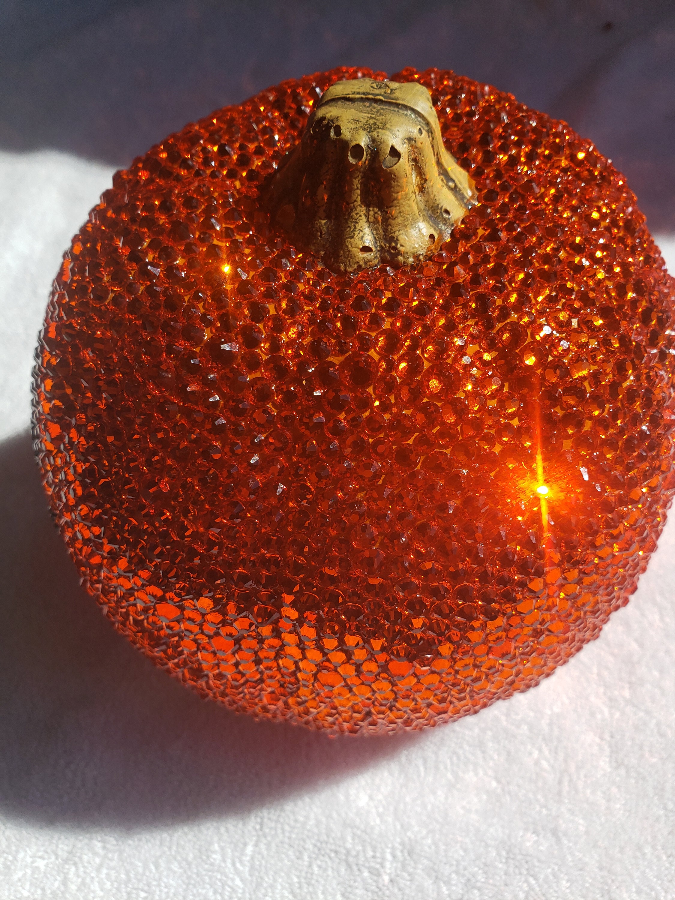 Halloween Rhinestone Pumpkin, Jack-o-lantern, Rhinestone Pumpkin, Bling ...