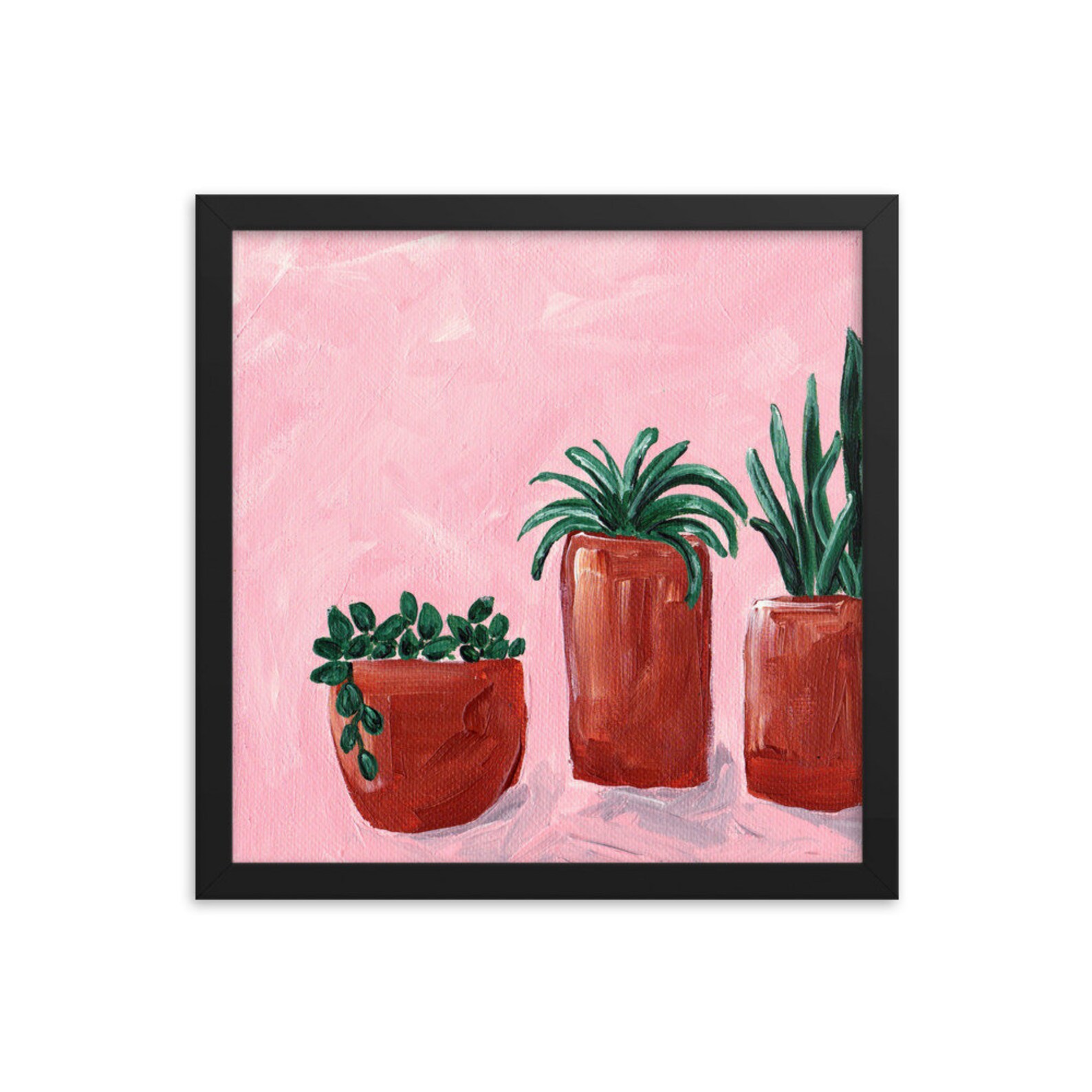 Terra Cotta Garden - Framed Art Print Poster - Jessie Unthank Designs ...