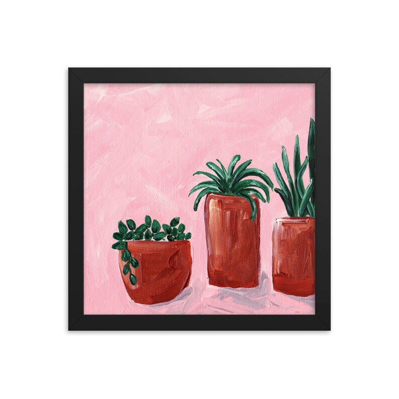 Terra Cotta Garden - Framed Art Print Poster - Jessie Unthank Designs ...