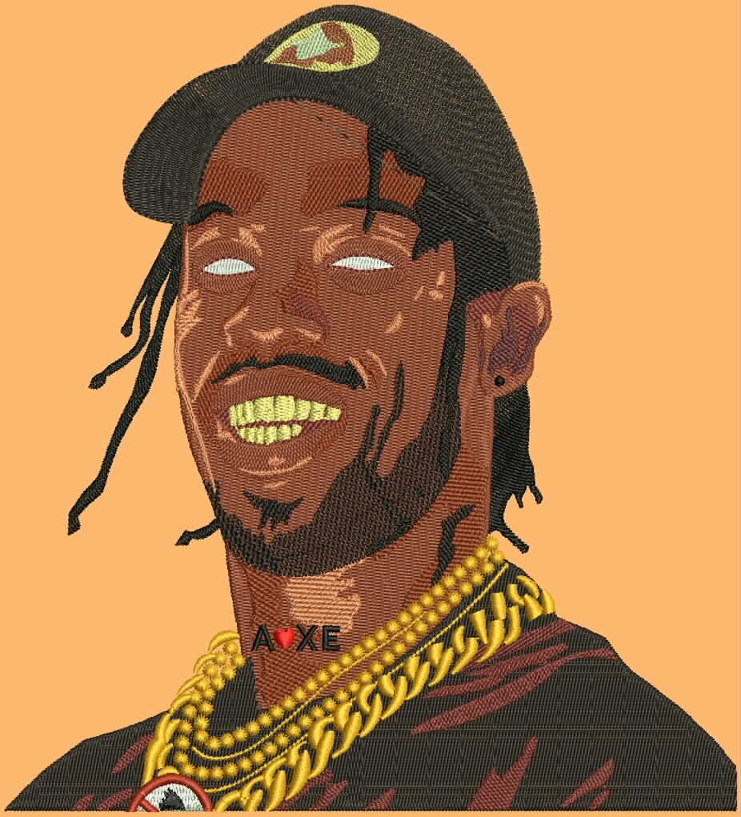 Travis Scott Embroidery Design/embroidery Machine Design Dst - Etsy