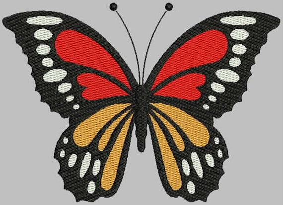 Butterfly Embroidery Design | Etsy